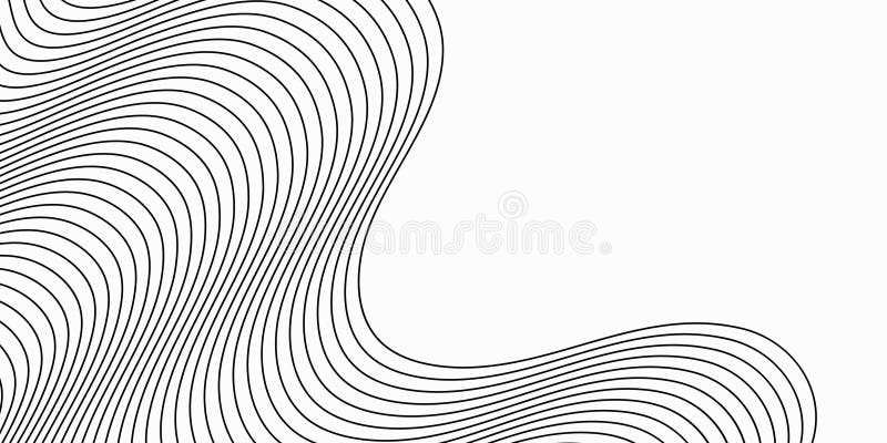 Lines Wave Background. Dynamic Back and White Simple Motion Line Art ...