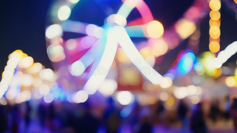 The Ling Carnival Ride Lights Create a Whimsical Bokeh Backdrop for the ...