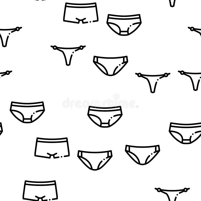 Lingerie Bras Panties Naadloze Patroonvector Vector Illustratie ...