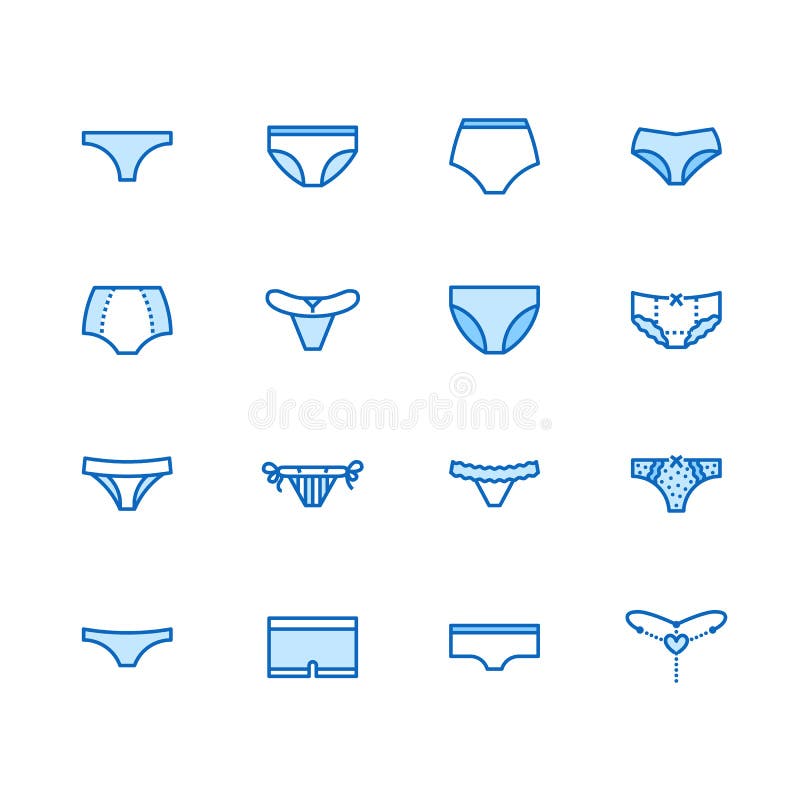 Lingerie Types Of Panties Women Underwear Stock Illustration