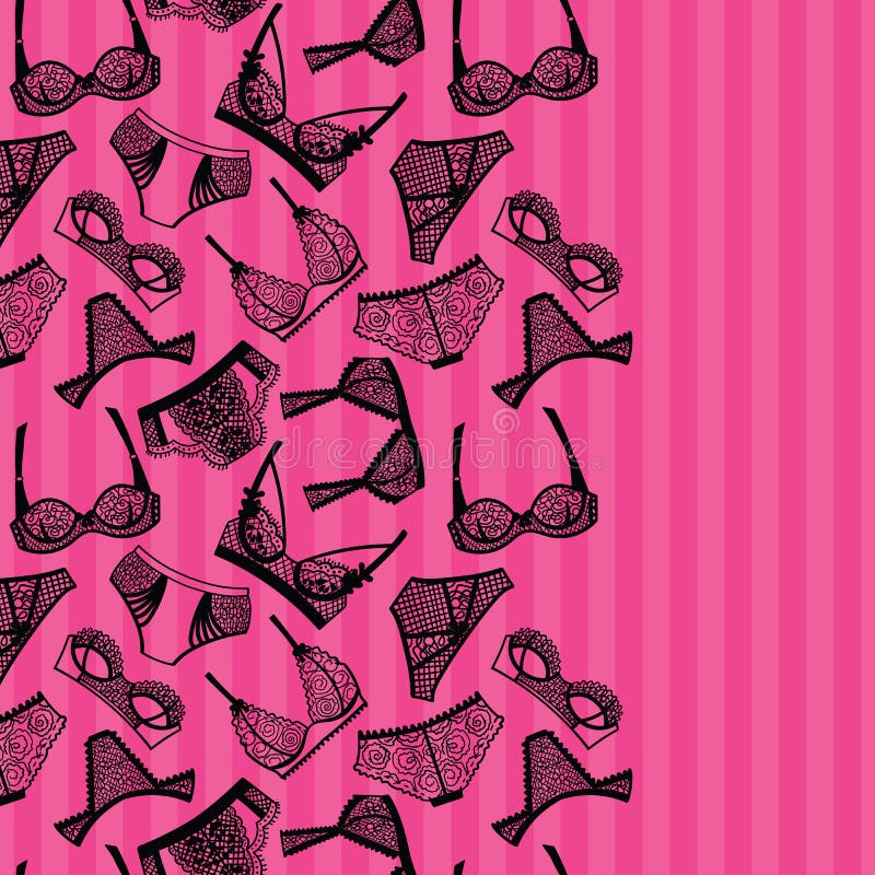 Lingerie Panty and Bra Background. Stock Vector - Illustration of ...