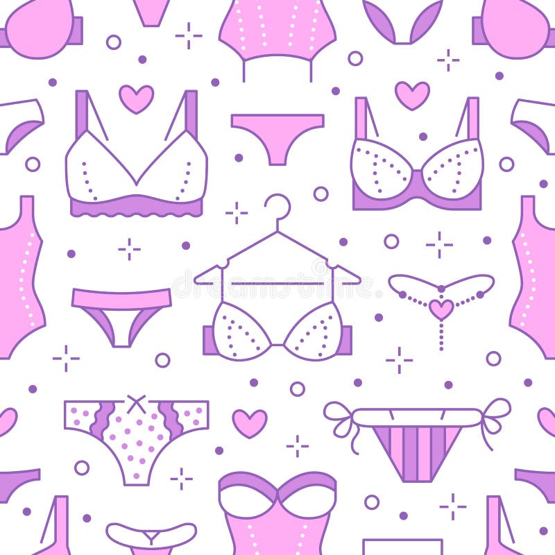 Types Of Panties Women Underwear Lingerie Stock Illustration