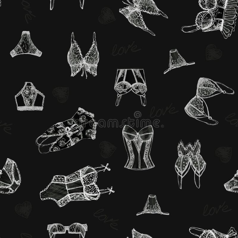 Lingerie Seamless Pattern Stock Illustration Illustration Of Beauty