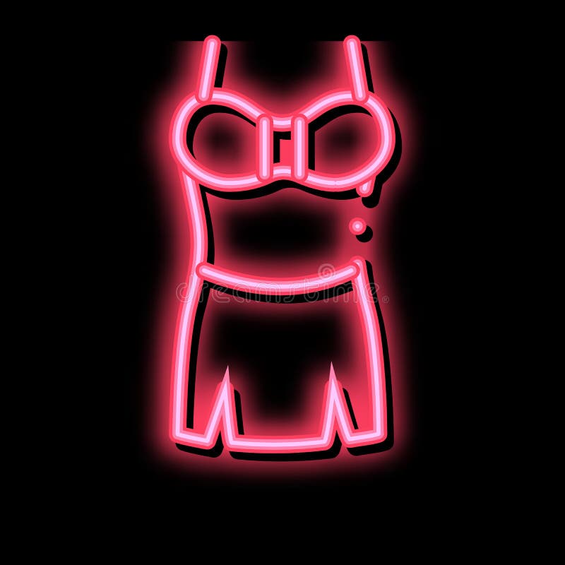 Lingerie Neon Glow Icon Illustration Stock Vector Illustration Of