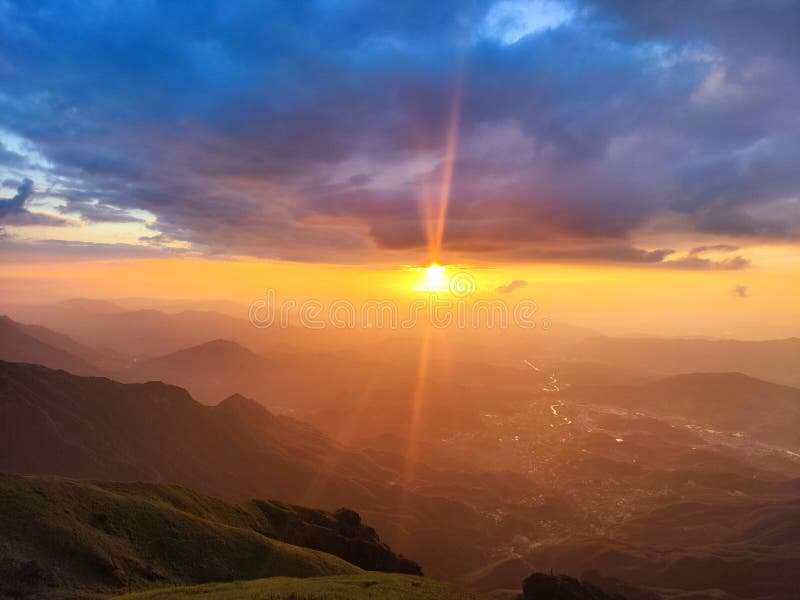 Lingering Light of the Setting Sun Stock Photo - Image of afterglow ...