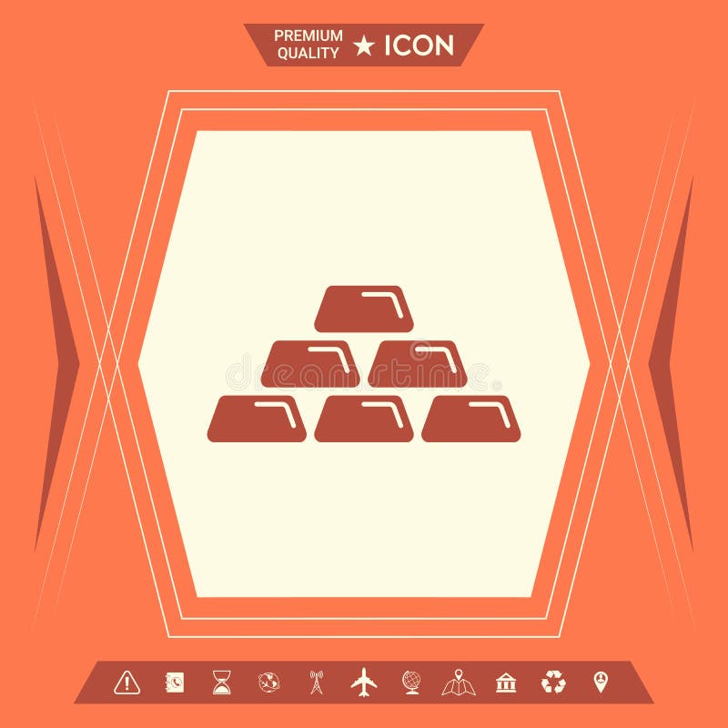 Lingote De Oro, Icono De La Barra De Oro Ilustración del Vector ...