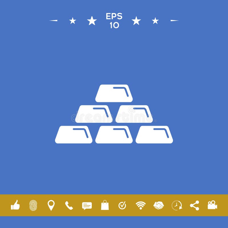 Lingote De Oro, Icono De La Barra De Oro Ilustración del Vector ...