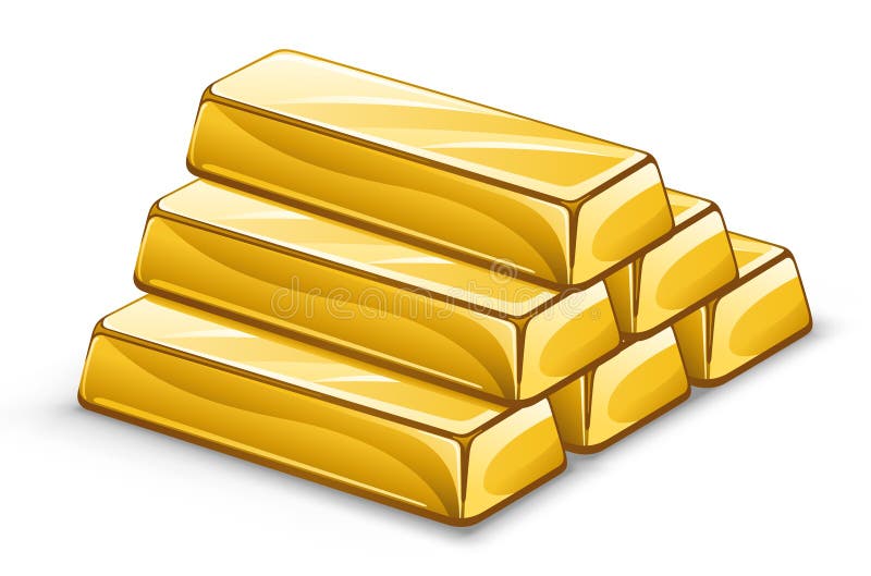 Lingots d'or illustration de vecteur. Illustration du devise - 23635560