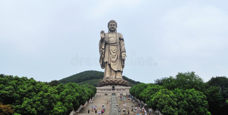 Lingshan Grand Buddha stock image. Image of faith, monument - 26732681