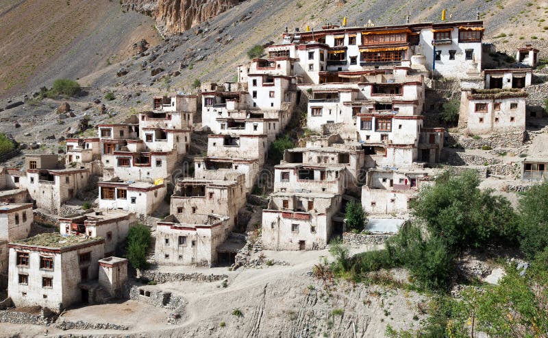 Lingshed Gompa - Buddhist Monastery in Zanskar Valley - Ladakh Stock ...