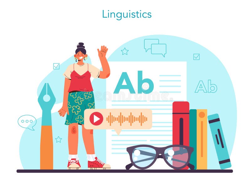 Linguistic Concept. Scientific Study of Language, Its History Stock ...