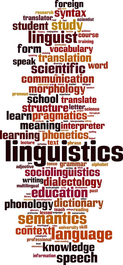 Linguistics word cloud stock vector. Illustration of vector - 276649118