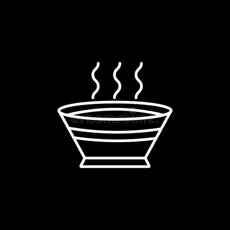 Linha ícone Da Sopa, Elementos Da Bebida Do Alimento Ilustração do ...