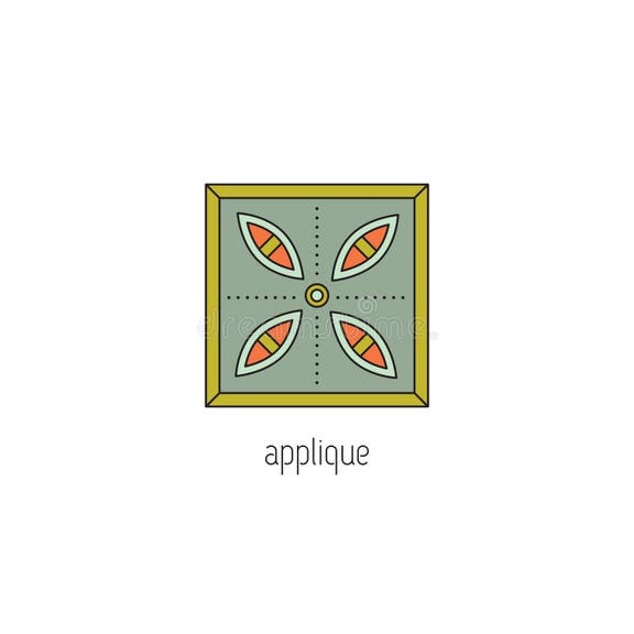 Linha ícone do Applique ilustração do vetor. Ilustração de decorativo ...