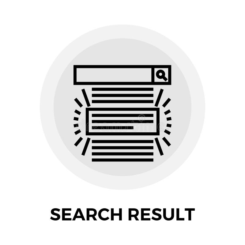 Linha ícone Do Resultado Da Busca Ilustração do Vetor - Ilustração de ...