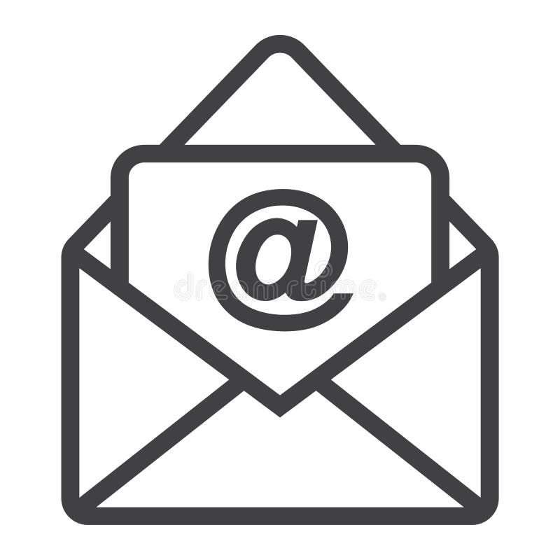 ícones De Linha De Email. Conjunto Linear. Conjunto De Linhas De Vetor ...