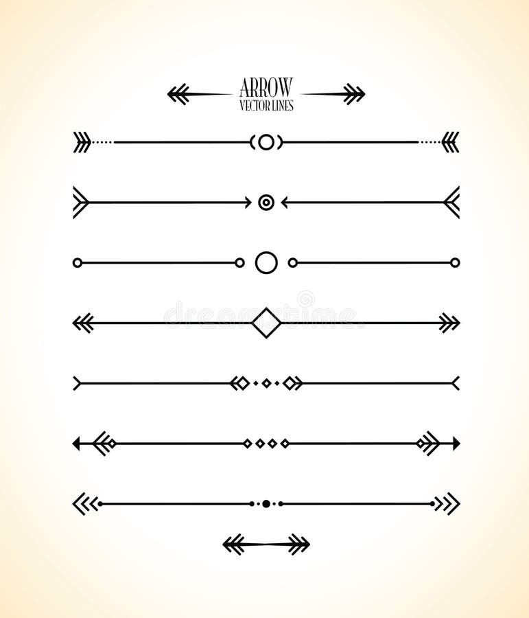 Linha Abstrata Grupo Da Seta Ilustração do Vetor - Ilustração de ...