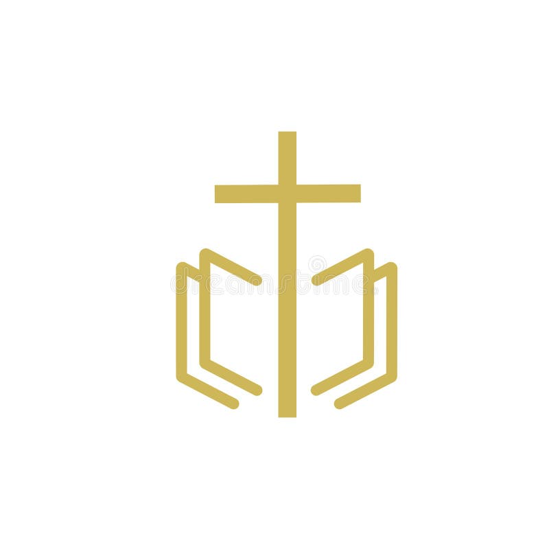 Linha Cristã Projeto Da Igreja Do Logotipo Da Arte Símbolos Cristãos