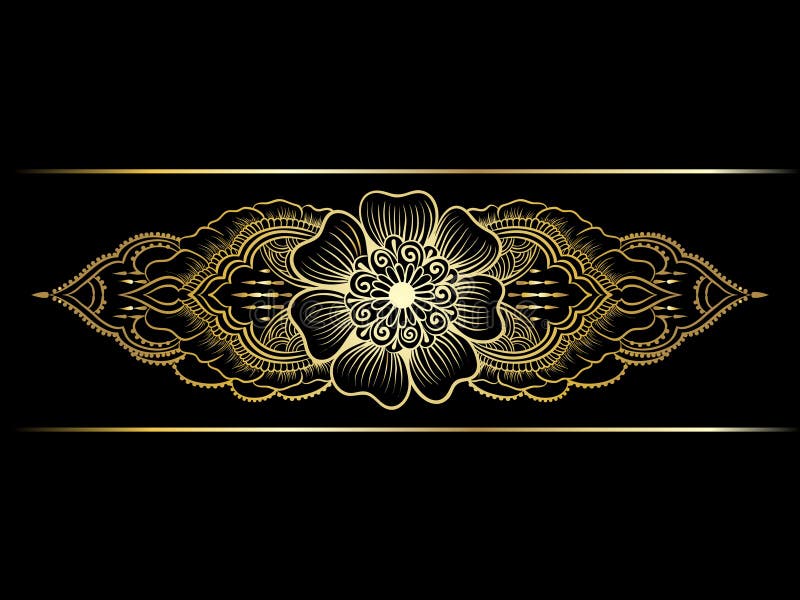 Linha Indiana Beira Do Ouro Da Arte Ilustração do Vetor - Ilustração de ...