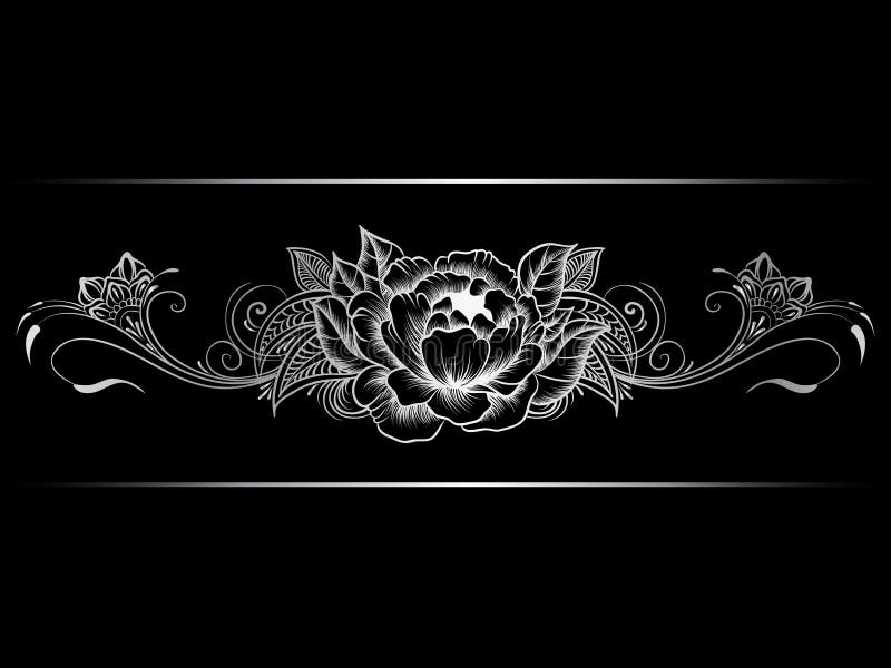 Linha Indiana De Prata Beira Da Arte Ilustração do Vetor - Ilustração ...