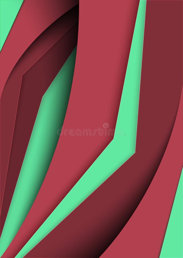 Linha Quebrada Angular Moderna Fundo Do Vermelho Ilustração Stock ...