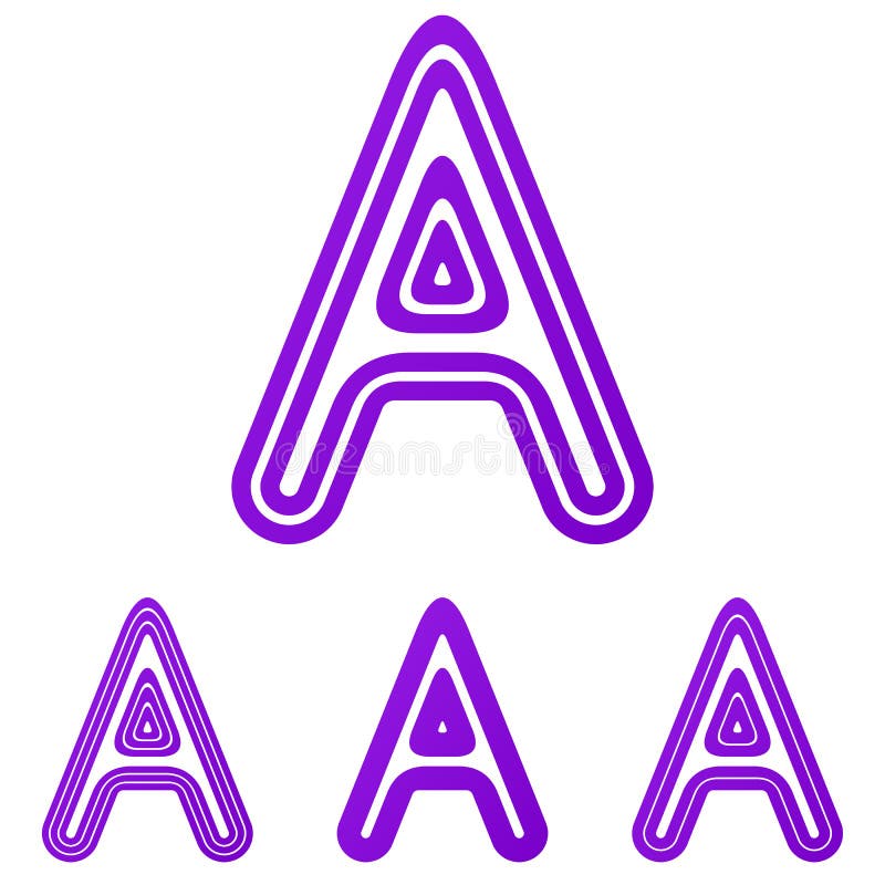 Linha Roxa Grupo Pentagonal Do Projeto Do Logotipo Ilustração do Vetor ...