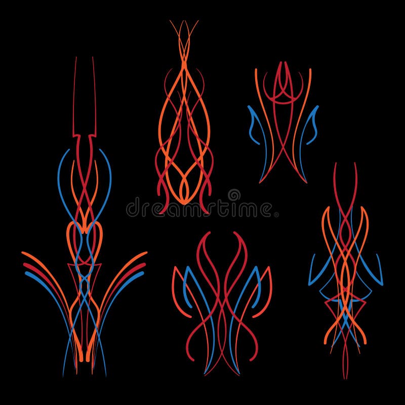 Linha Vetor Do Projeto Do Vintage Das Riscas Da Arte Ilustração do ...