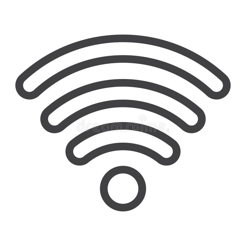 Linha ?cone De Wifi Sinal Do Internet De Wi-Fi Vetor Ilustração do ... Linha ?cone De Wifi Sinal Do Internet De Wi-Fi Vetor Ilustração do ...