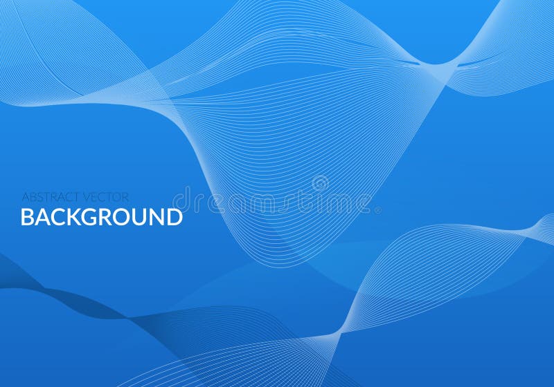 Linhas Azuis Projeto Ondulado Do Vetor Abstrato Do Fundo Ilustração do ...
