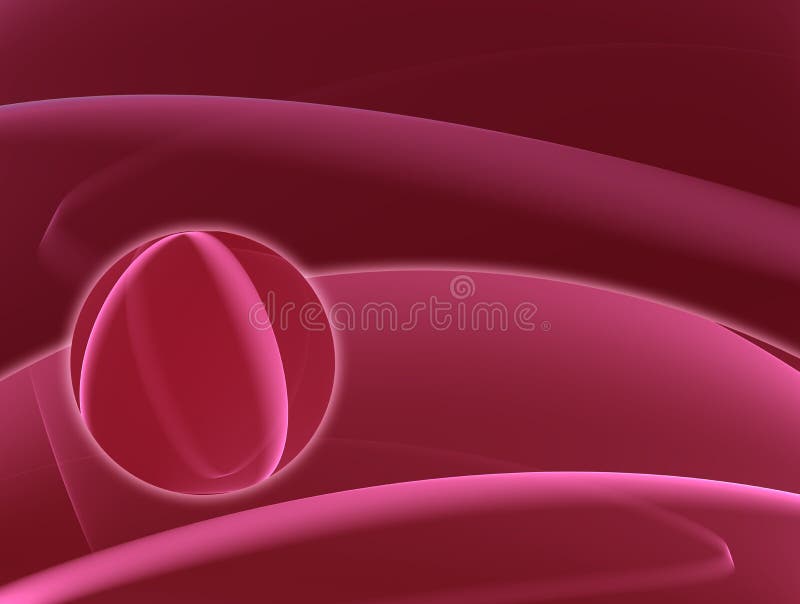 Linhas Rosas Abstratas Curvas Num Fundo Cor-de-rosa Ilustração Stock ...