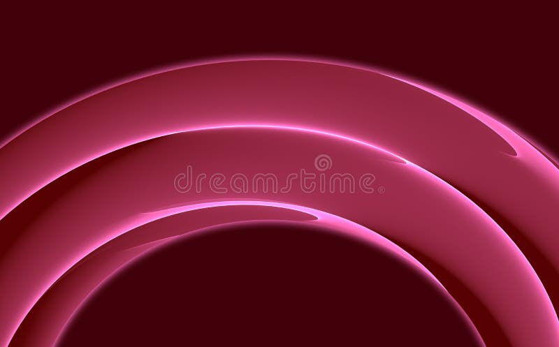 Linhas Rosa Curvas Sobre Fundo Branco Ilustração Stock - Ilustração de ...