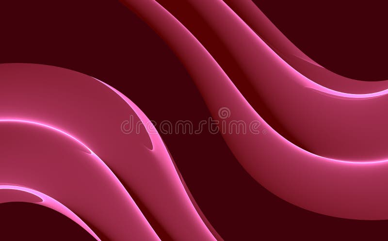 Linhas Rosas Abstratas Curvas Num Fundo Cor-de-rosa Ilustração Stock ...