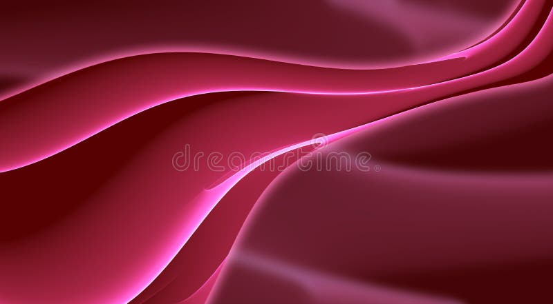 Linhas Rosas Abstratas Curvas Num Fundo Cor-de-rosa Ilustração Stock ...