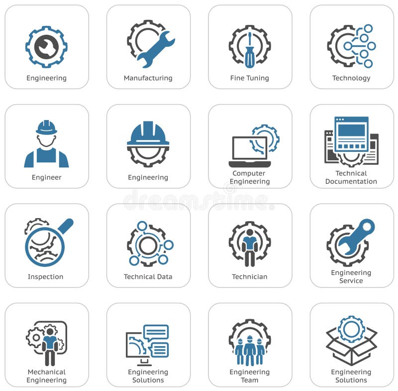 Linie Technik-Ikonen vektor abbildung. Illustration von auslegung ...