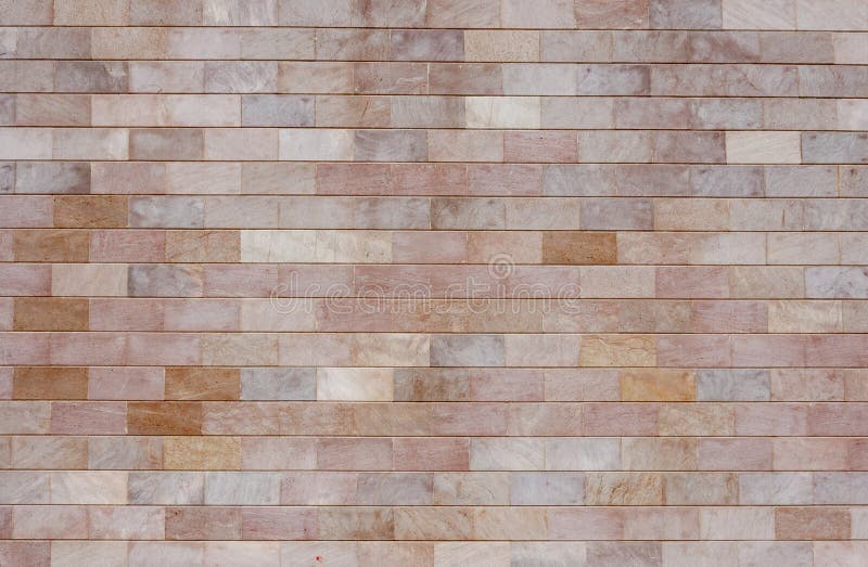 Lining on the Wall with Decorative Brick from Travertine of Warm Shades ...