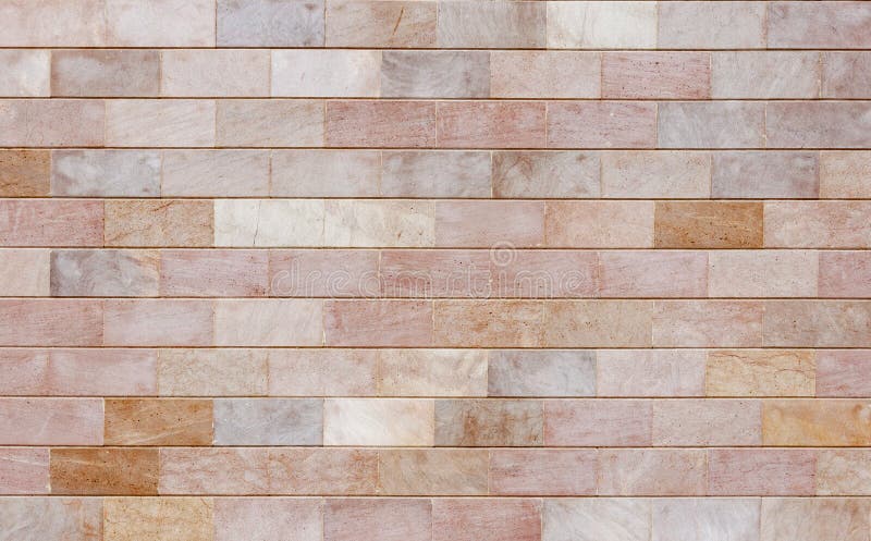 Lining on the Wall with Decorative Brick from Travertine of Warm Shades ...