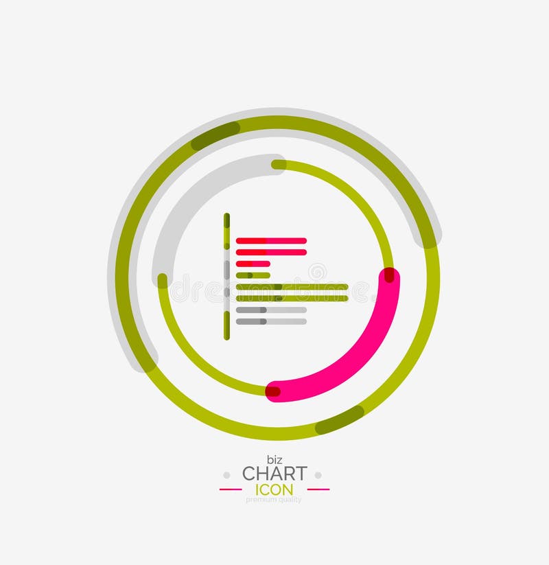 Linje graf, diagramsymbol vektor illustrationer. Illustration av stapel ...