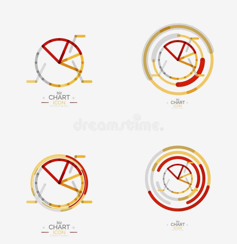 Linje graf, diagramsymbol vektor illustrationer. Illustration av ...