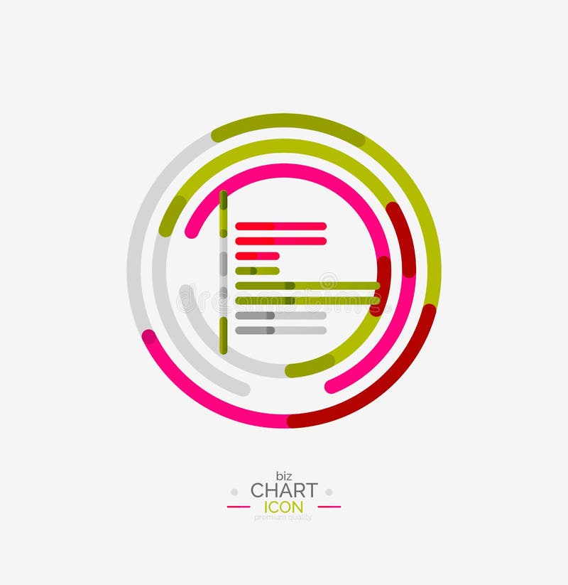 Linje graf, diagramsymbol vektor illustrationer. Illustration av ...