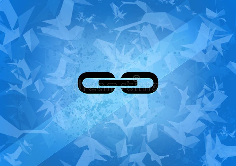 Link Aesthetic Abstract Icon on Blue Background Stock Illustration ...