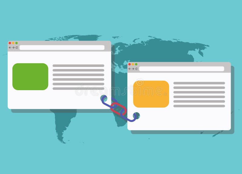 Link Building Blogging Illustration Connected Link Stock Vector ...