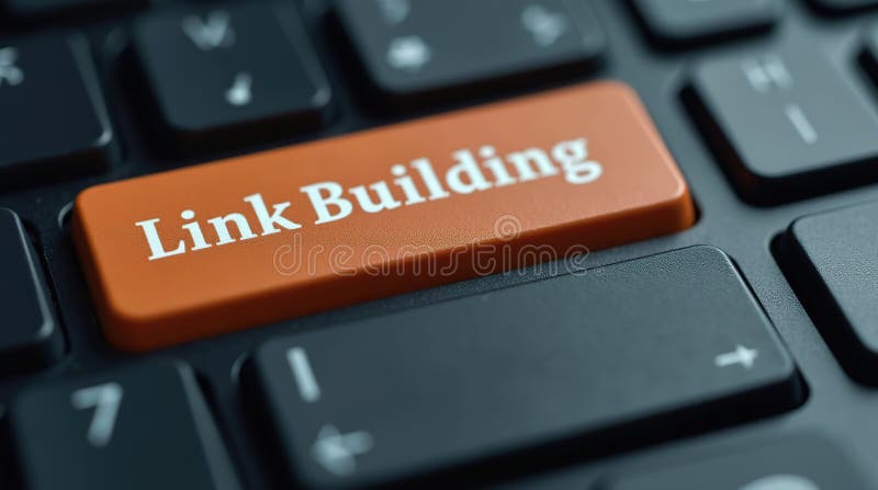 Link Building Concept on Computer Keyboard Button Stock Illustration ...