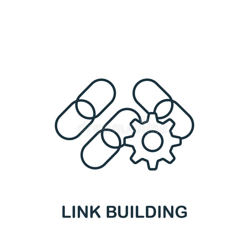 Link Building Icon. Line Simple Web Development Icon for Templates, Web ...