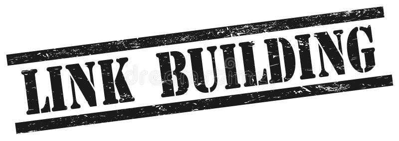 LINK BUILDING Text on Black Grungy Rectangle Stamp Stock Illustration ...