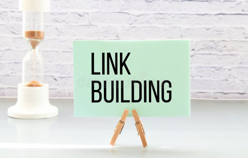LINK BUILDING Text Written on a Notebook with Pen on Chart Stock Image ...