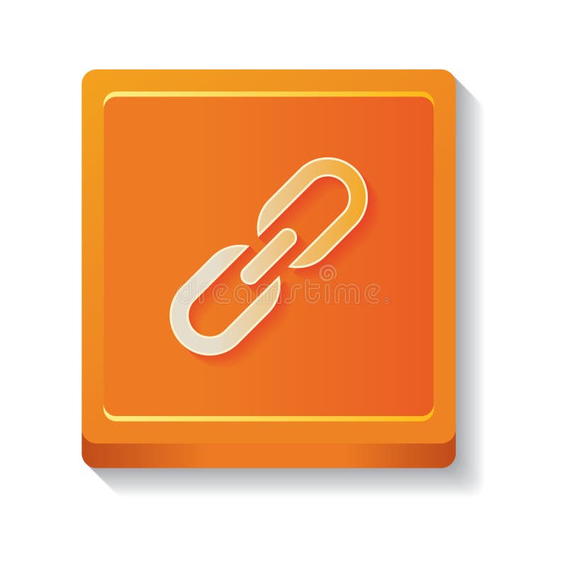 Link Button Icon Vector in Flat Style. Chain Symbol Images Stock Vector ...