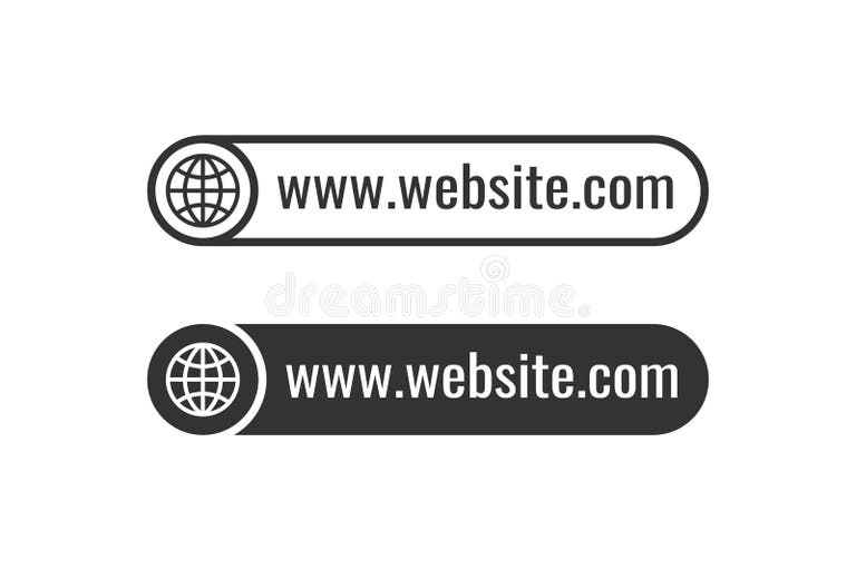 Link Button, Website Name, URL, Address, Navigation Bar Illustration ...