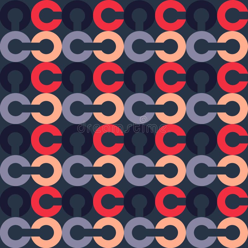 Link Chain Block Seamless Pattern Stock Vector - Illustration of ...