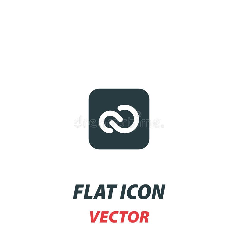 Link Chain Icon in a Flat Style. Vector Illustration Pictogram on White ...