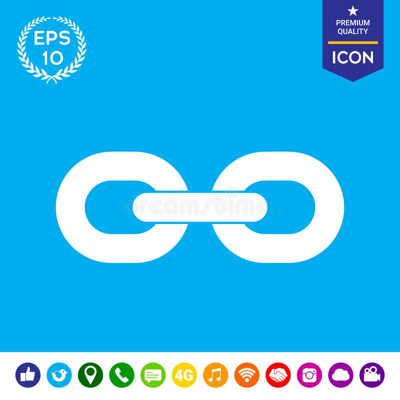 Link chain icon stock illustration. Illustration of interface - 89685889